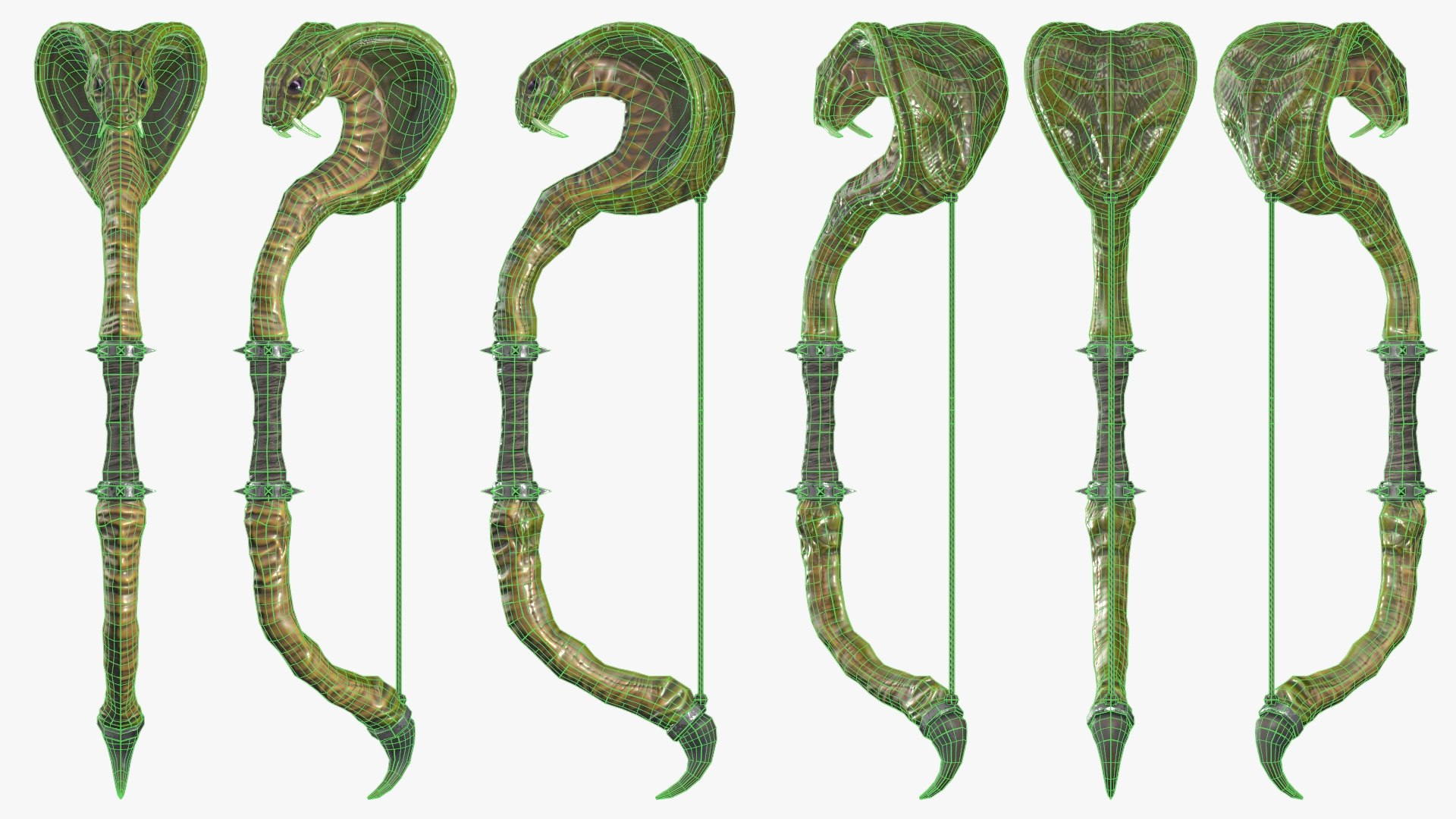 3D Fantasy RPG Monster Hunter Weapons - Bow Longbow Recurve Compound ...