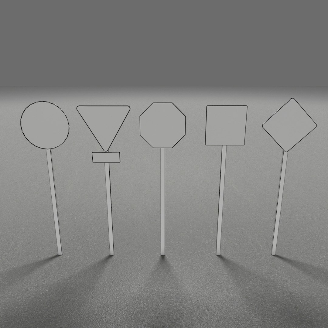 road signs 3d model
