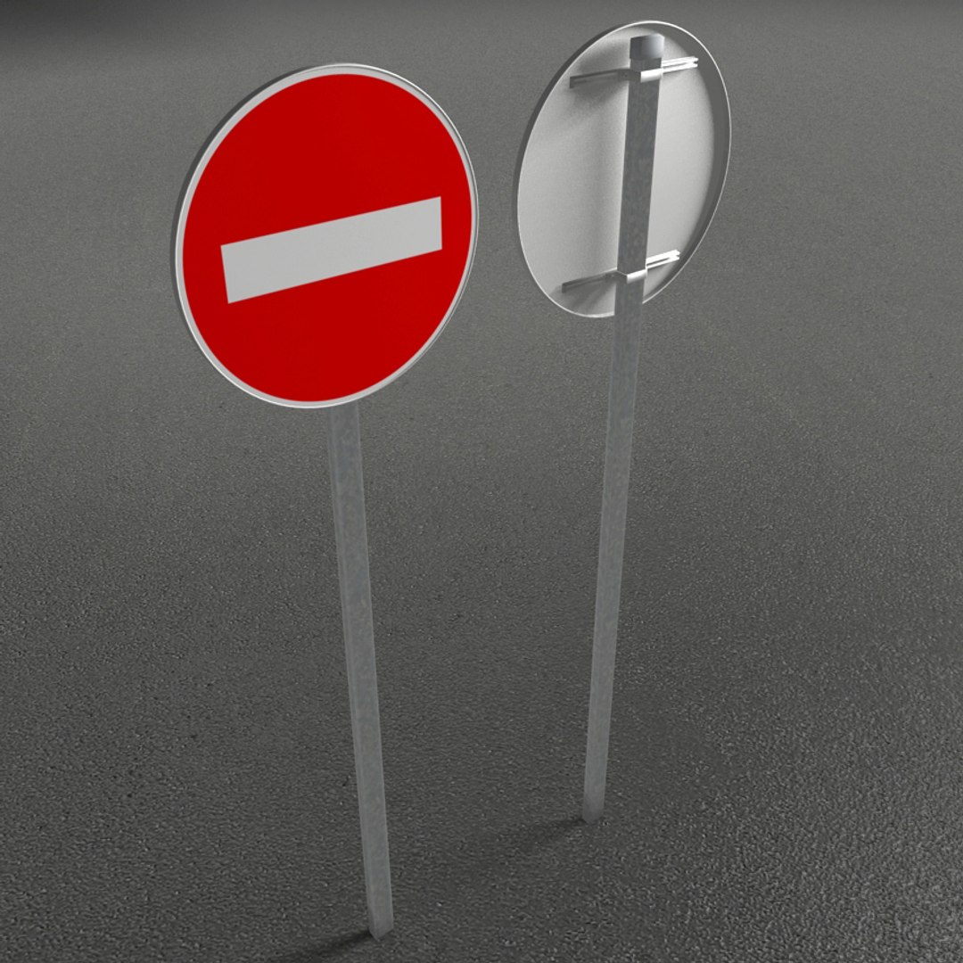 road signs 3d model