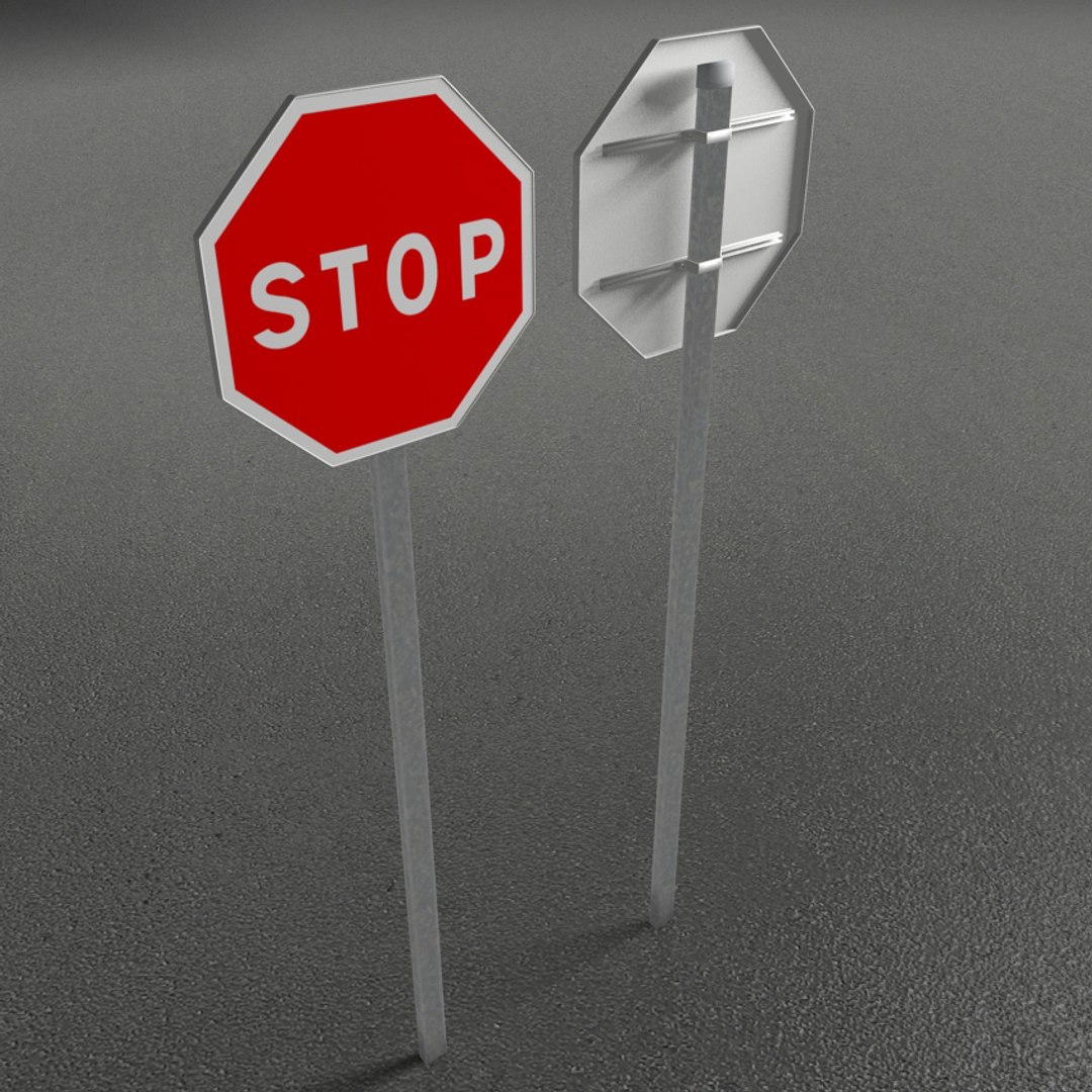road signs 3d model
