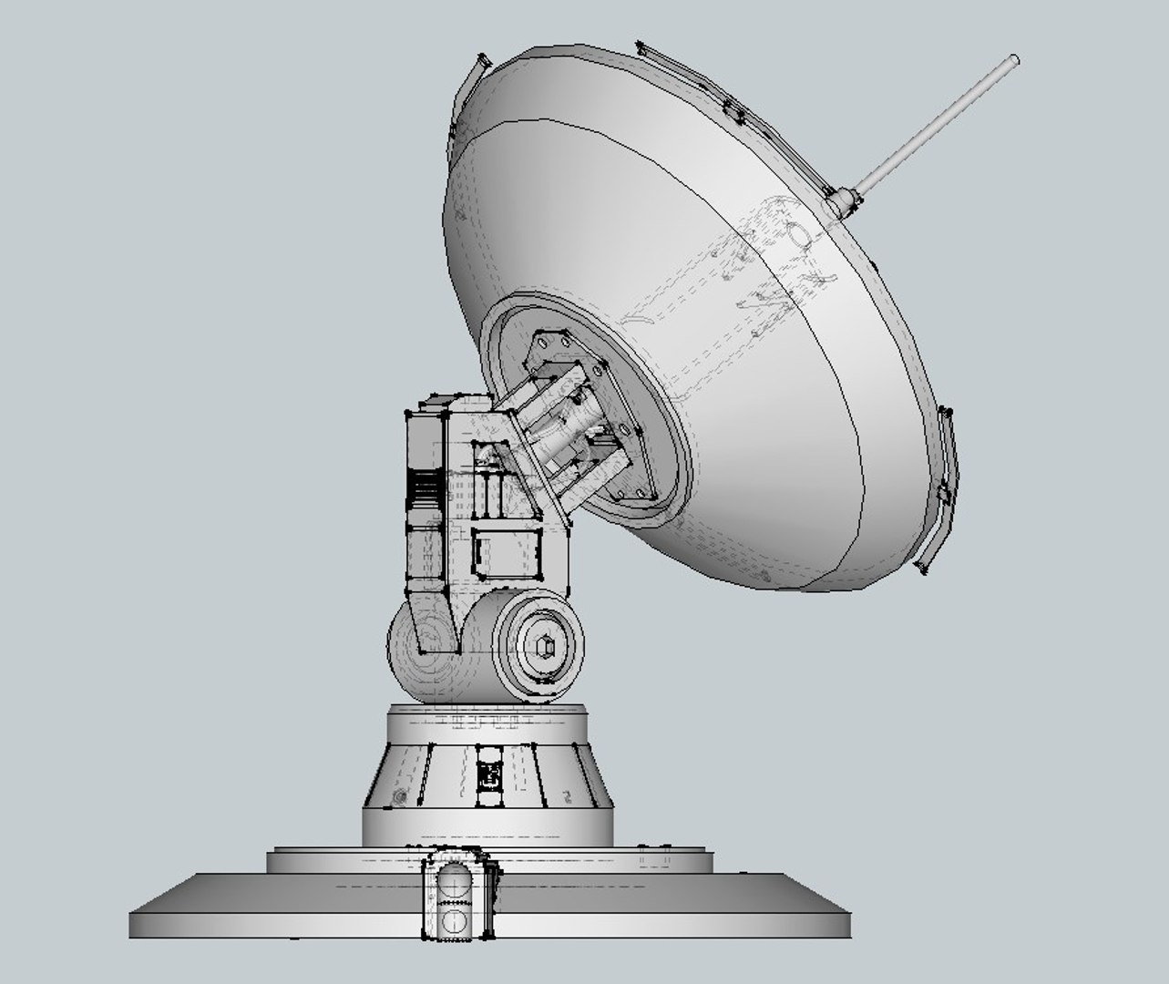 3D Model Sci-fi Parabolic Antenna Level - TurboSquid 1304268