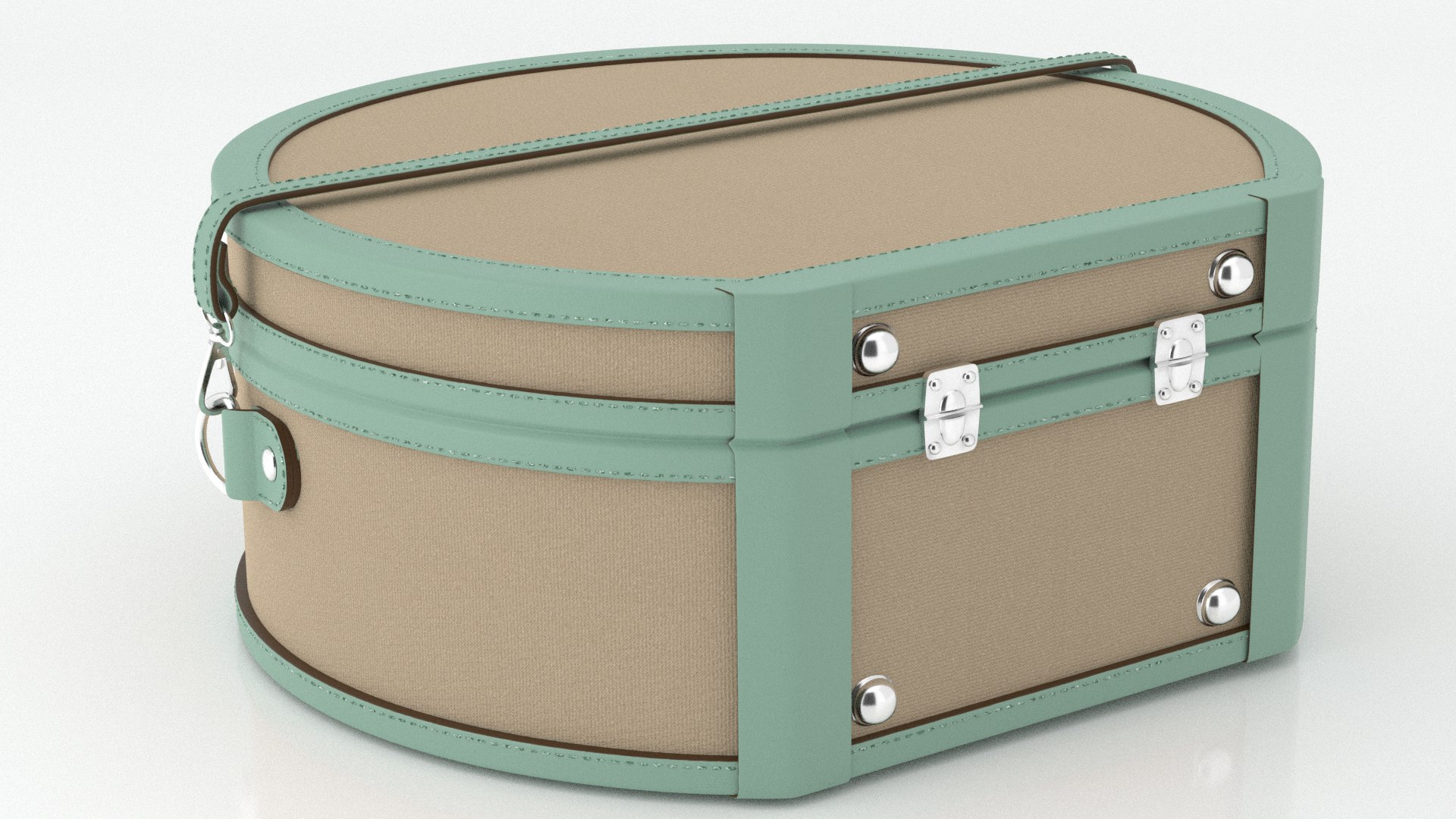 3D Model Steamline Editor-Sea Green Hatbox Large - TurboSquid 2033544