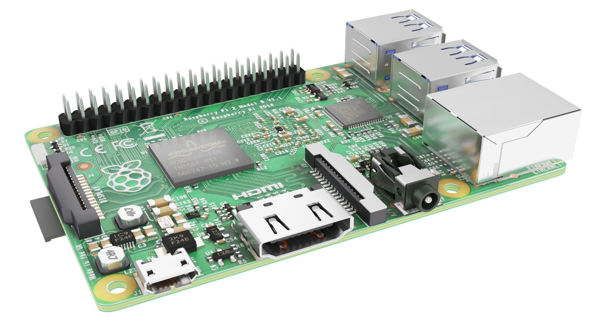 Raspberry Pi 2 3D Model - TurboSquid 1738955