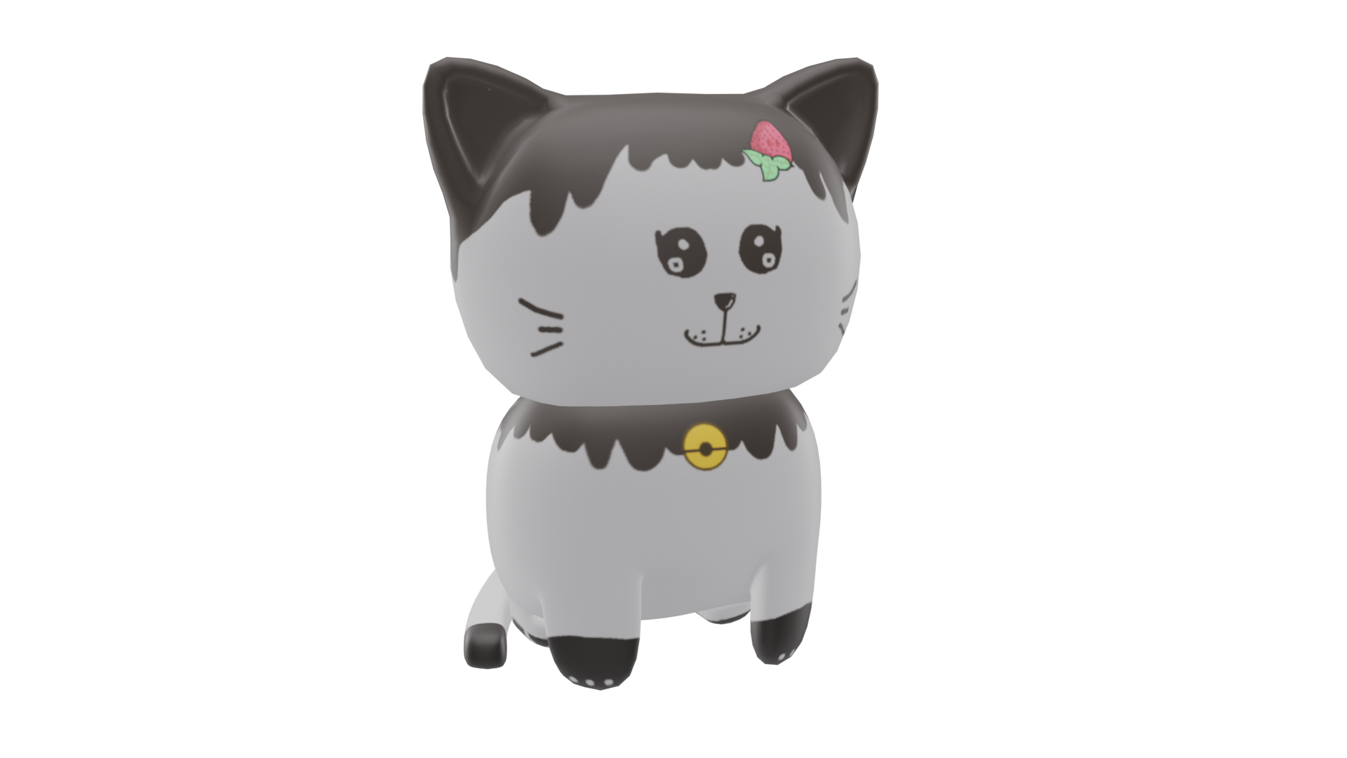 Chocolate Cat Low Poly 3D Model - TurboSquid 2121805