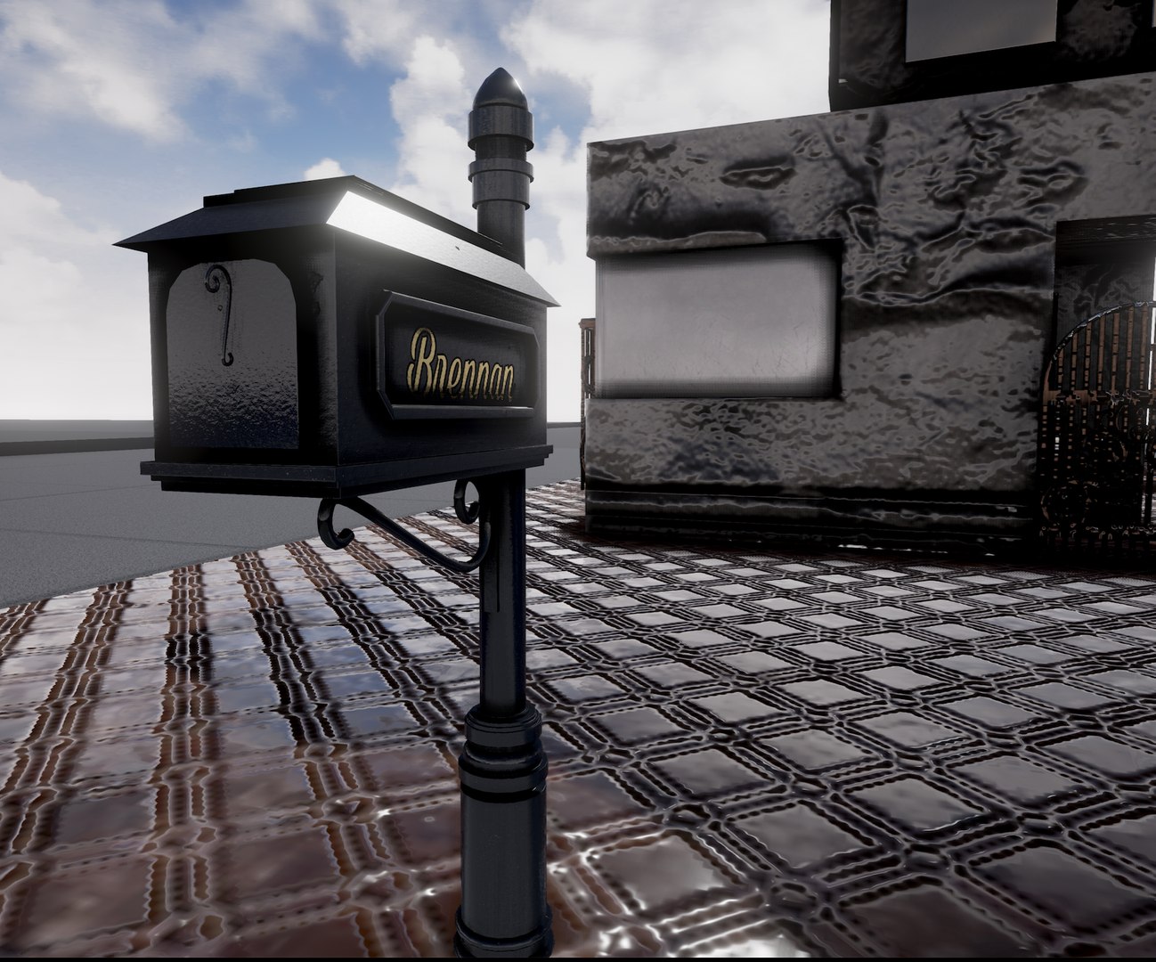 3d Model Fancy Mail Box Mailbox