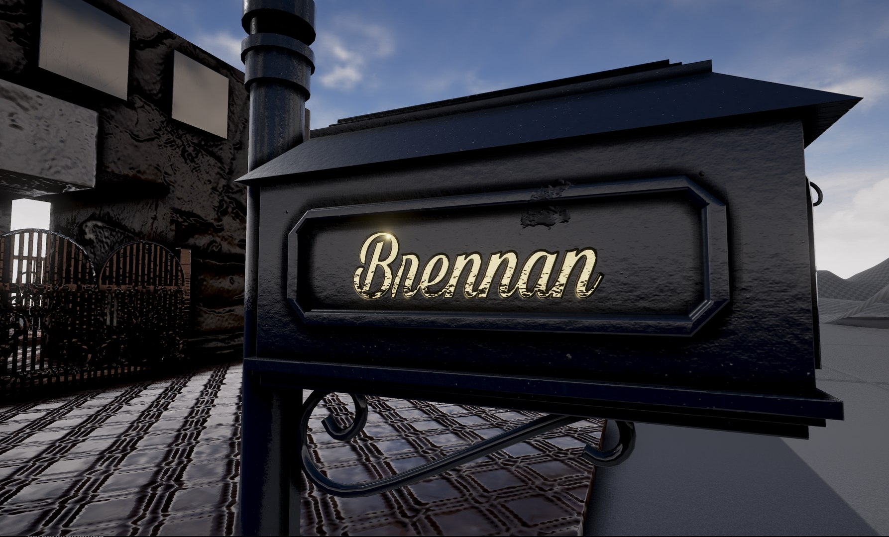 3d Model Fancy Mail Box Mailbox