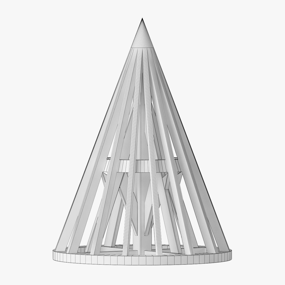 3d model wood cone maquette