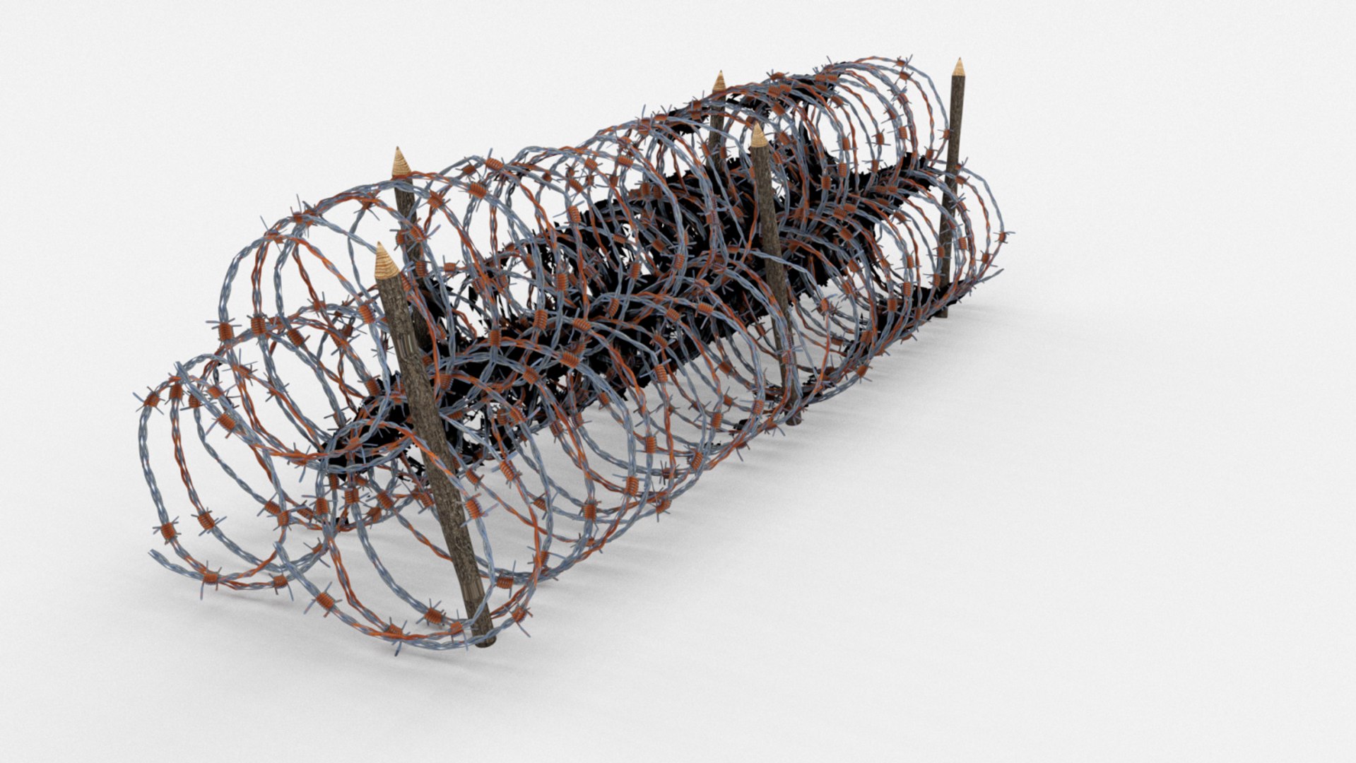 Barbed Wire Obstacle Model - TurboSquid 1191705