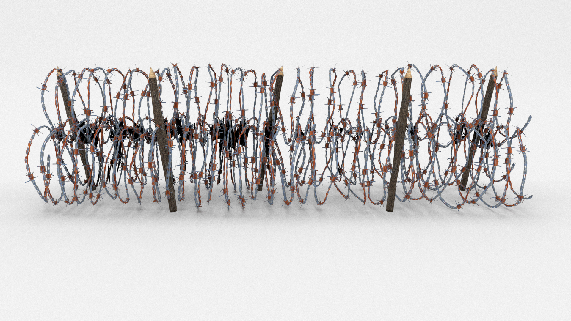 Barbed Wire Obstacle Model - TurboSquid 1191705