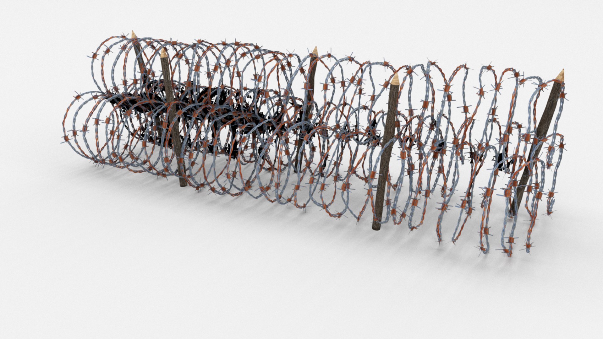 Barbed Wire Obstacle Model - TurboSquid 1191705