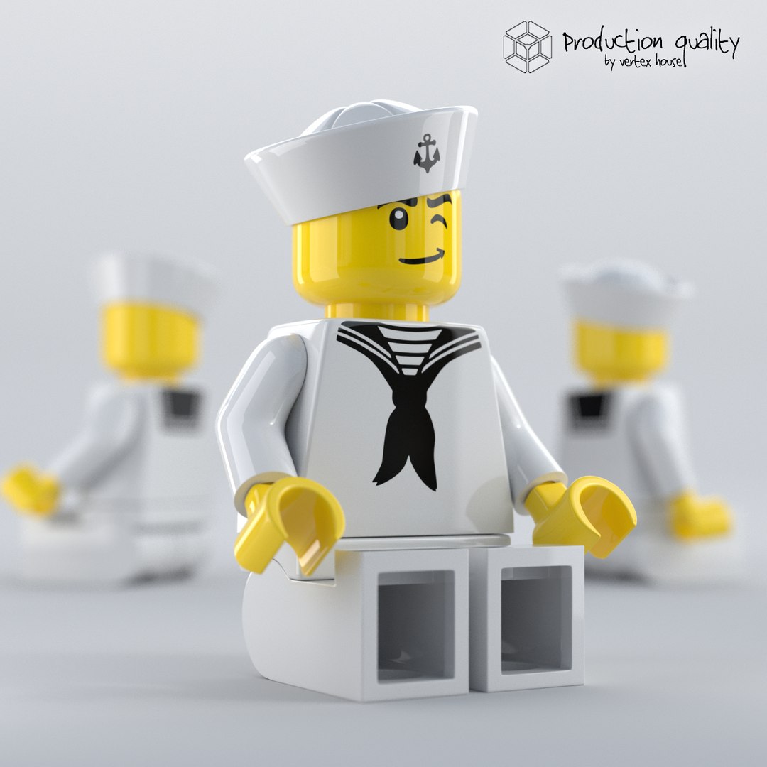 3D Lego Sailor Figure - TurboSquid 1160244
