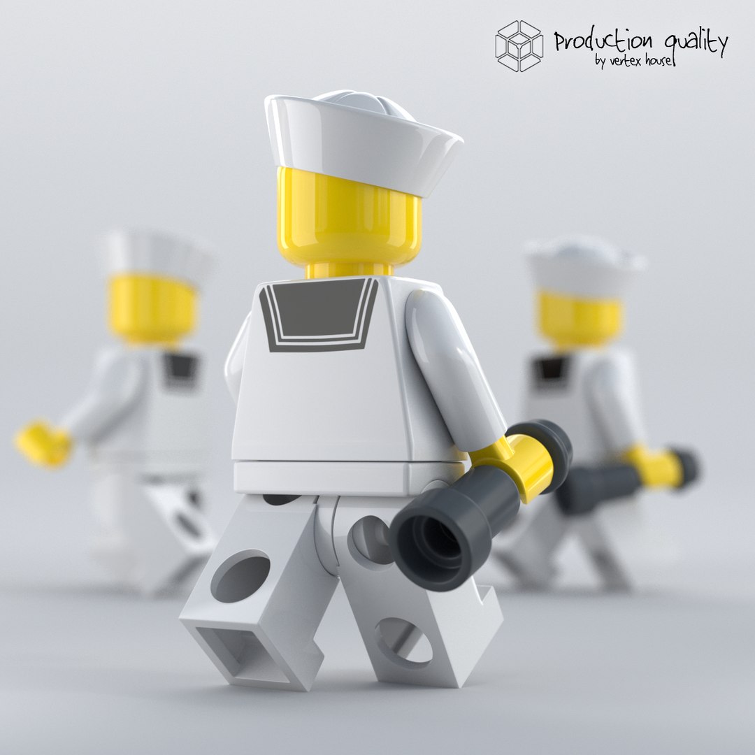 3D Lego Sailor Figure - TurboSquid 1160244