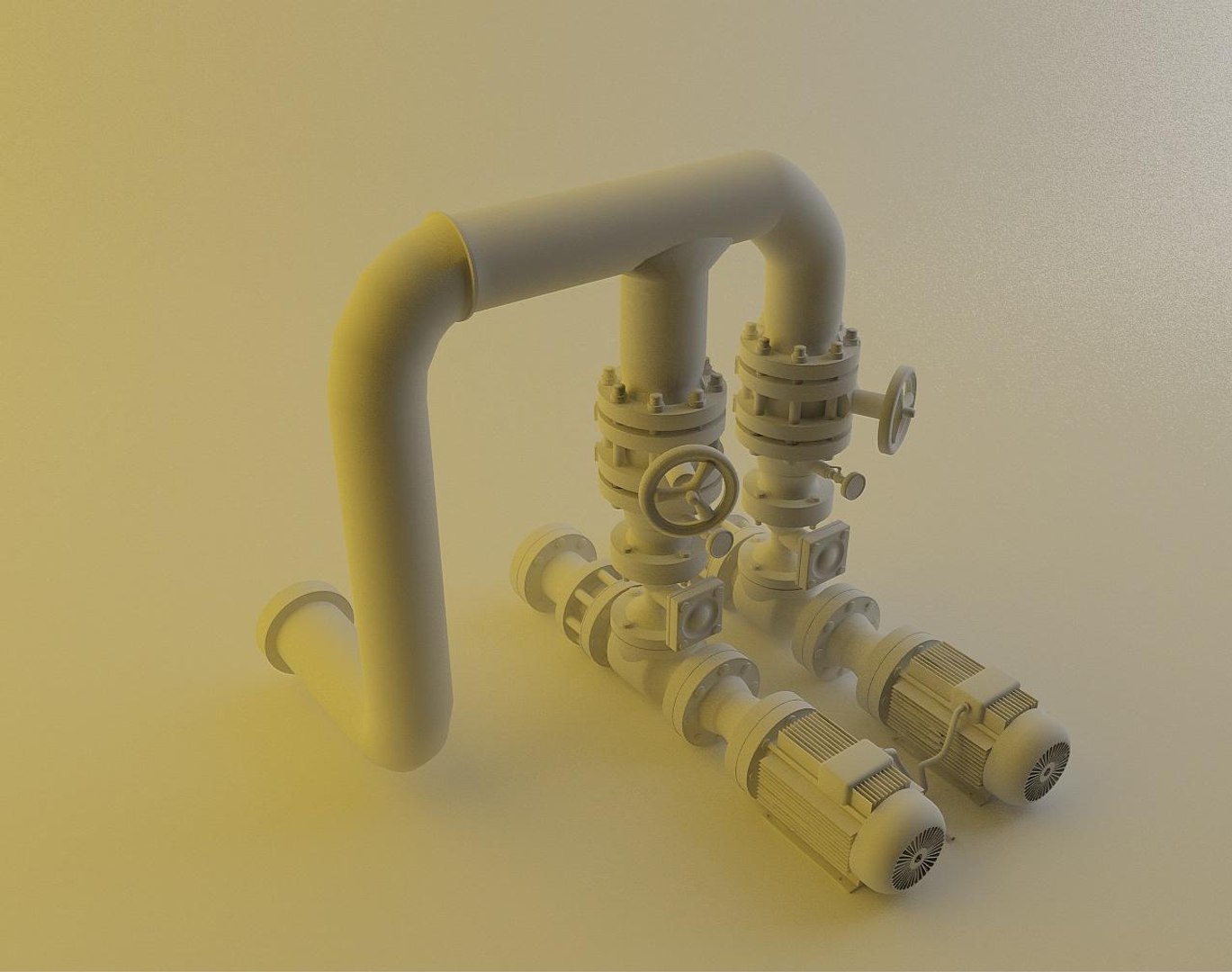 3d Model Pump Motor