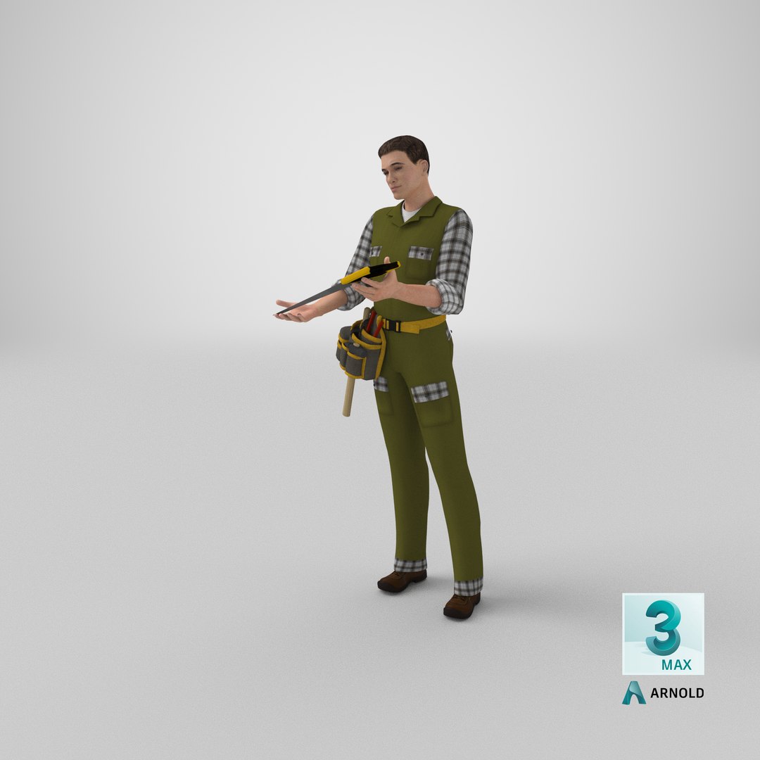 3D Woodworker Worker Works - TurboSquid 1609745