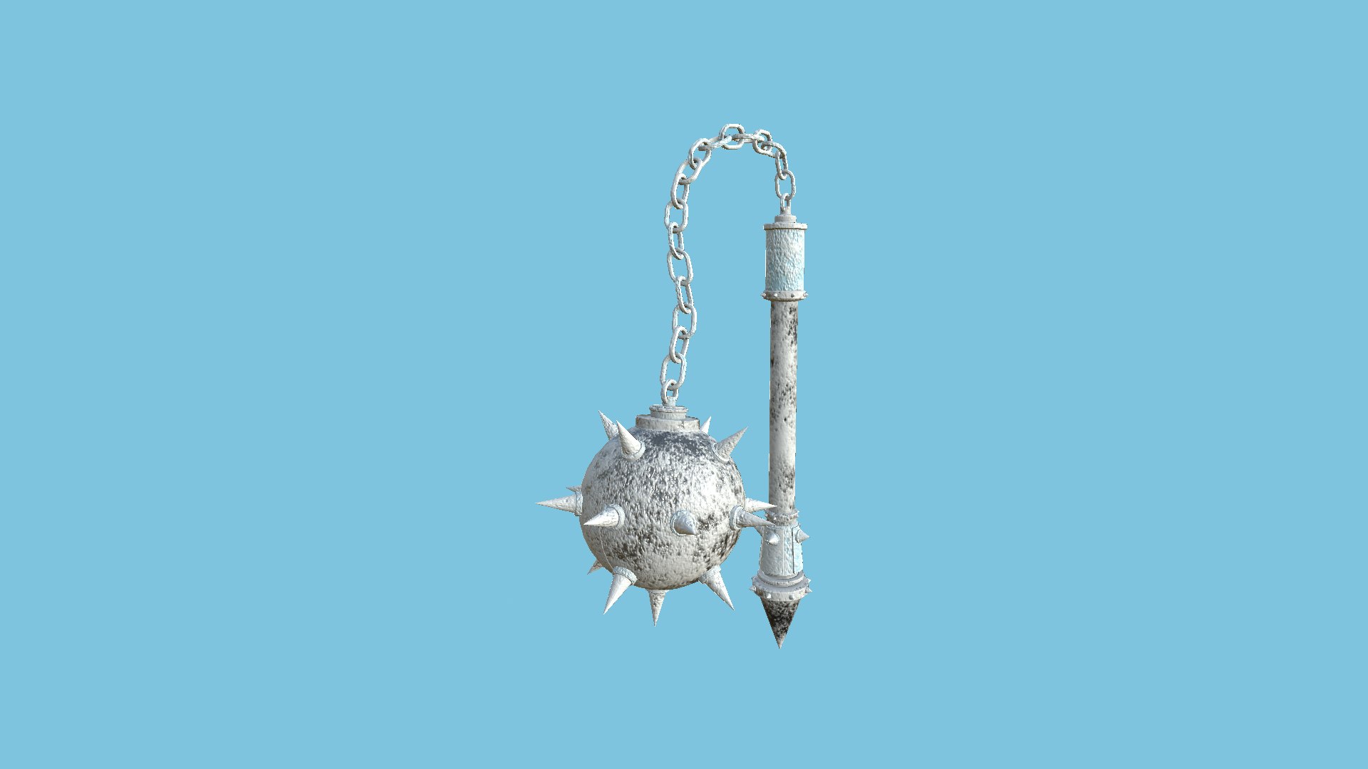 Medieval Flail 05 Frost - Character Fantasy Weaponry 3D Model ...