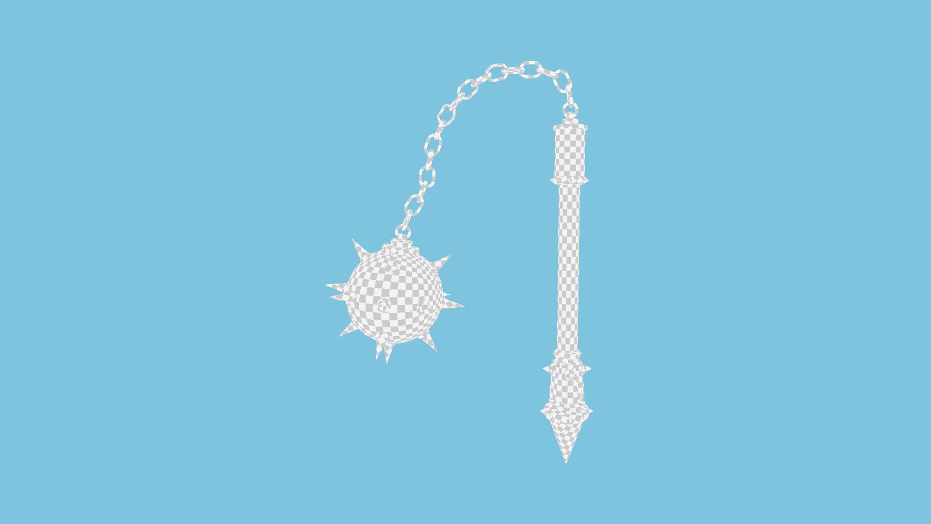 Medieval Flail 05 Frost - Character Fantasy Weaponry 3D Model ...