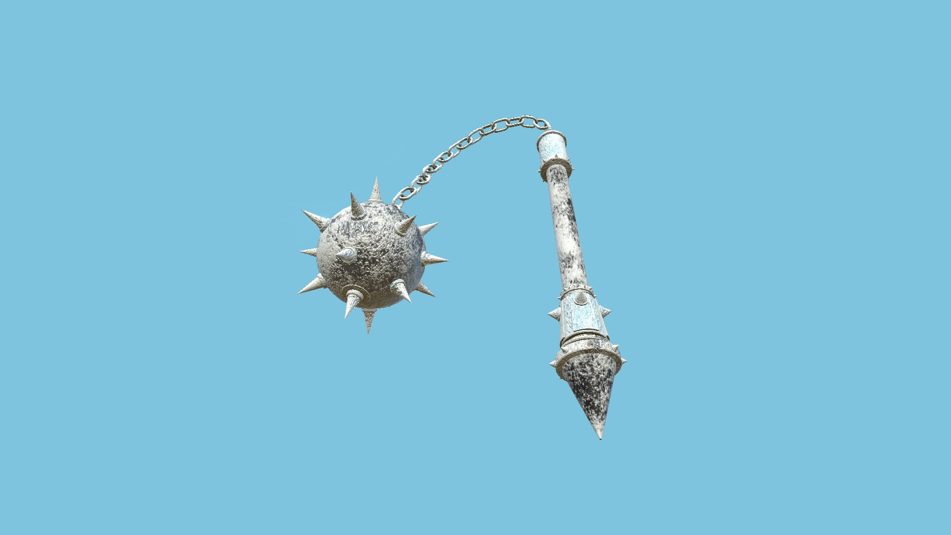 Medieval Flail 05 Frost - Character Fantasy Weaponry 3D Model ...