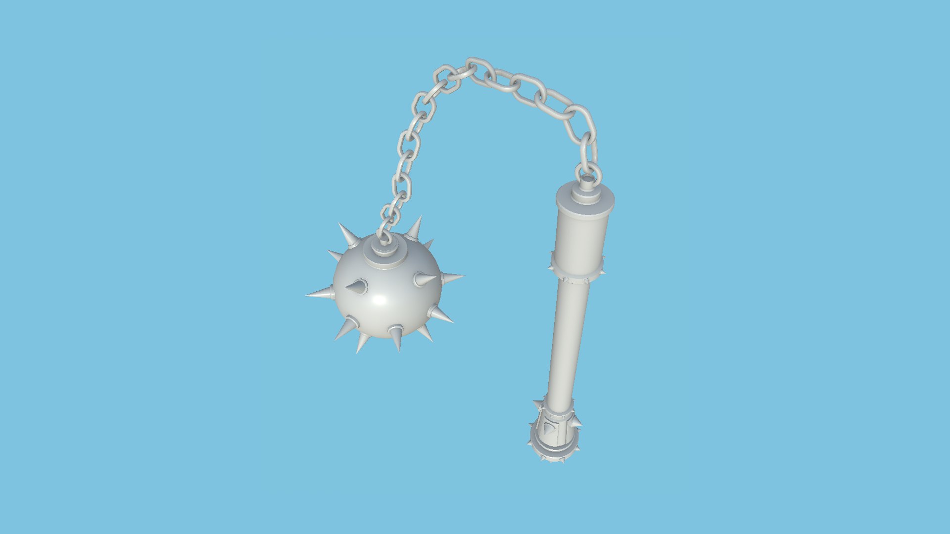 Medieval Flail 05 Frost - Character Fantasy Weaponry 3D Model ...