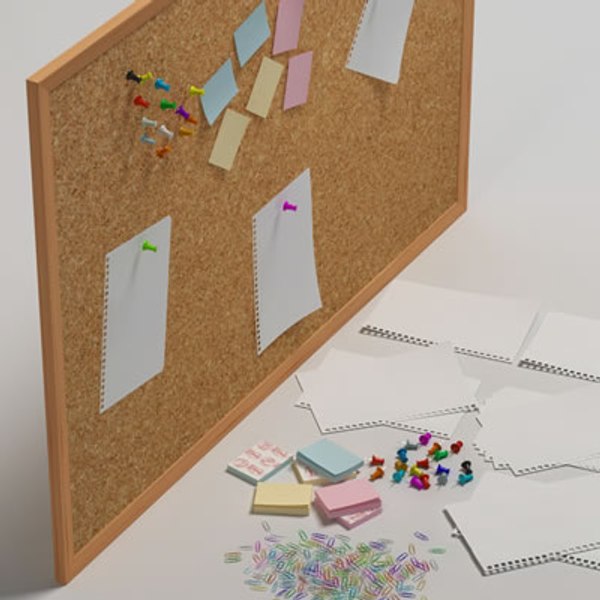 pinboard office tools 3d obj