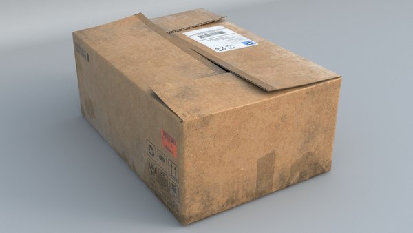 3D cardboard box board model - TurboSquid 1703327