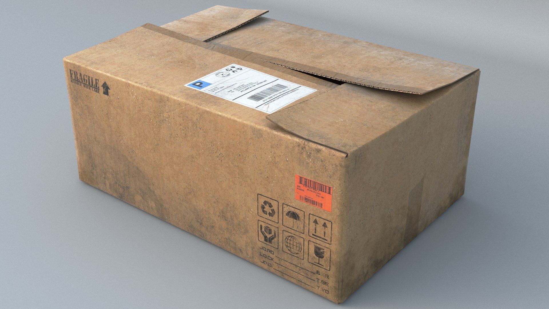 3D Cardboard Box Board Model - TurboSquid 1703327