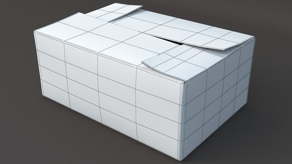 3D cardboard box board model - TurboSquid 1703327