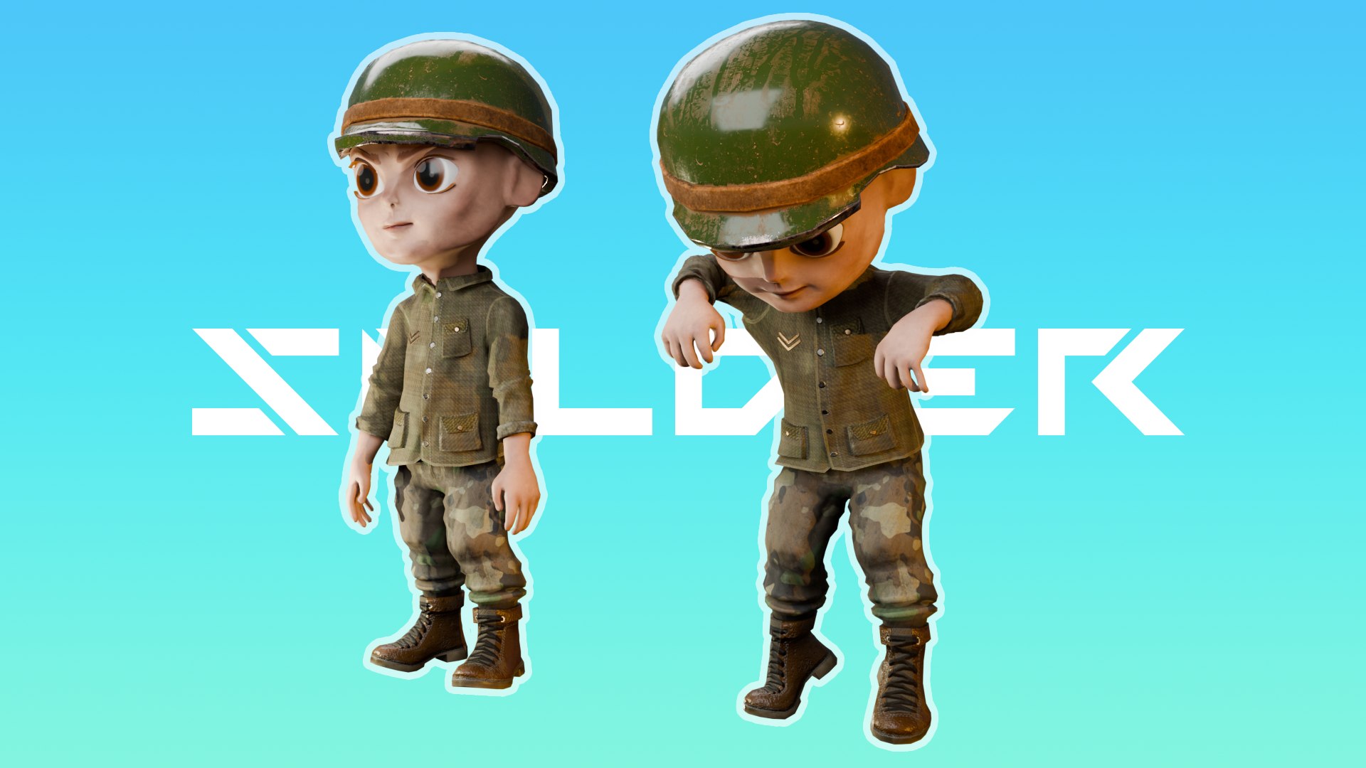 3D Soldier For Children's Game Model - TurboSquid 2229119
