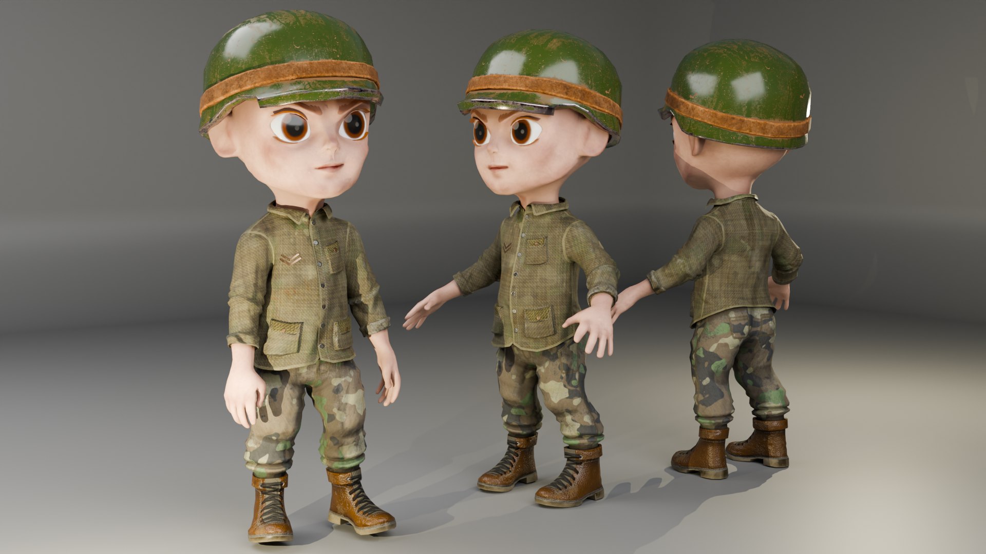 3D Soldier For Children's Game Model - TurboSquid 2229119