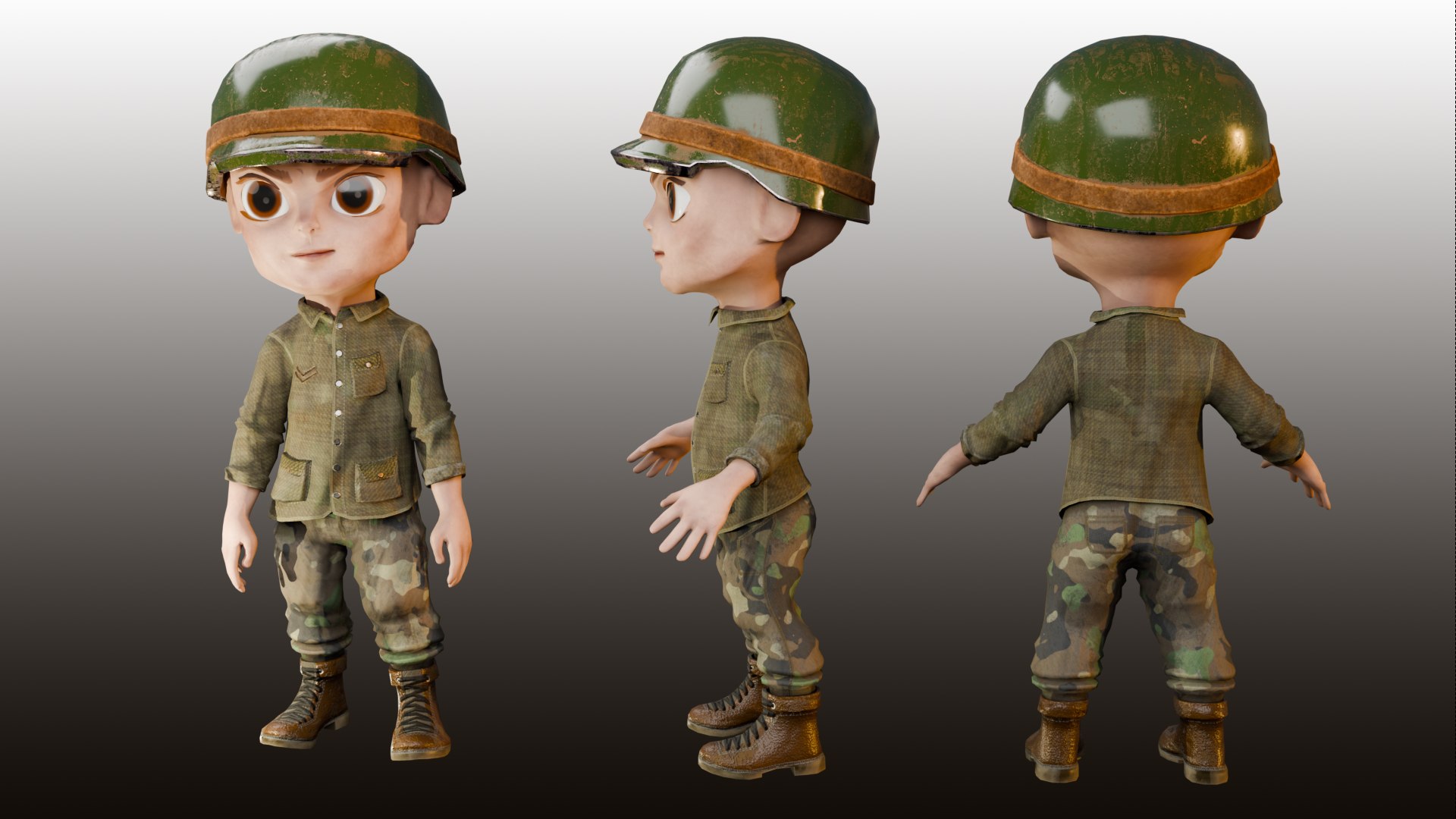 3D Soldier For Children's Game Model - TurboSquid 2229119