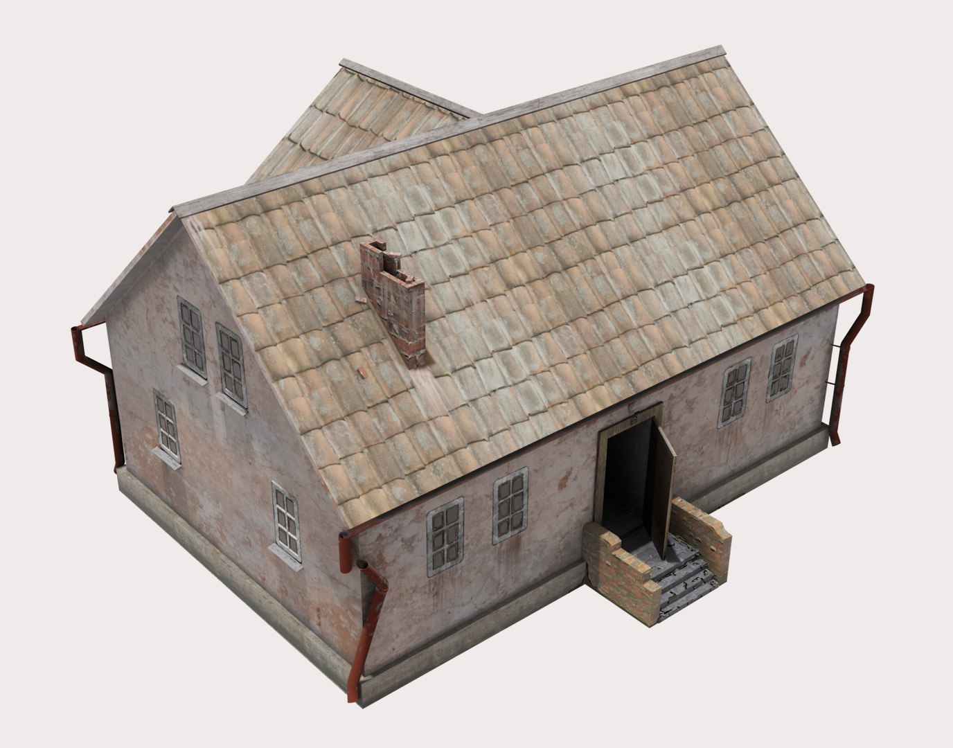 Abandoned House In European Style Low-poly 3D - TurboSquid 1787461