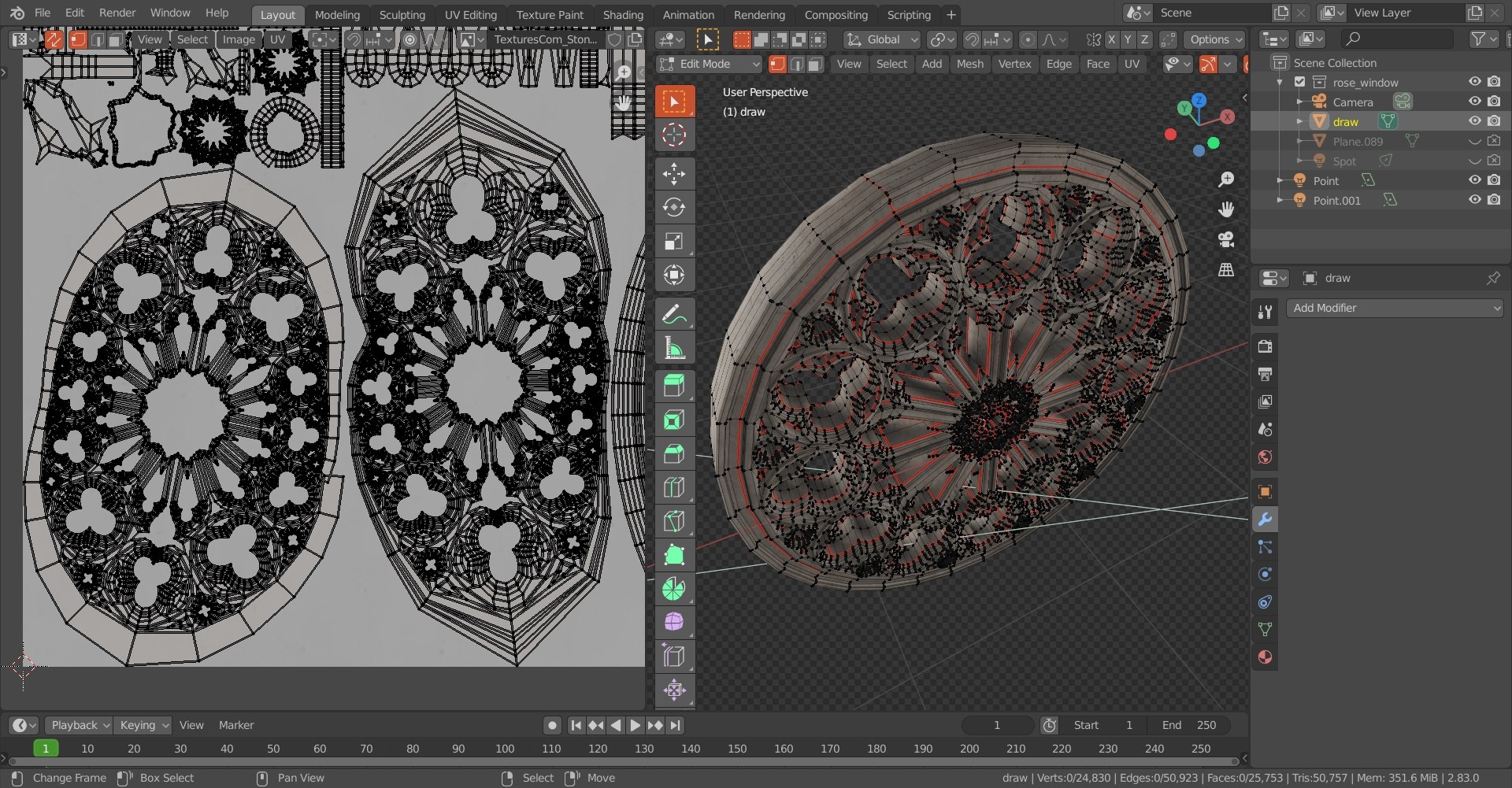 3D Model Classical Rose Window - TurboSquid 1608706