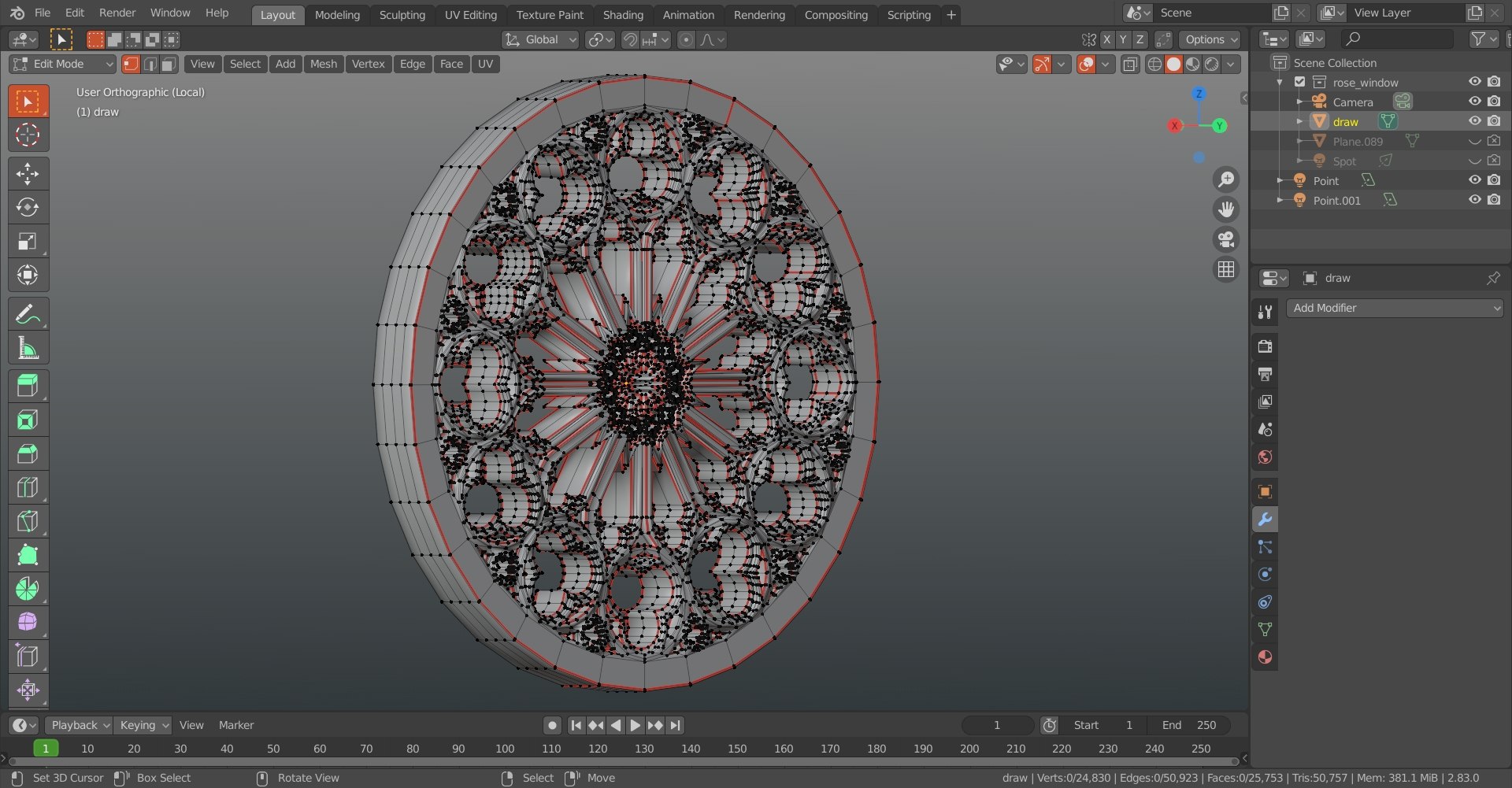 3D Model Classical Rose Window - TurboSquid 1608706