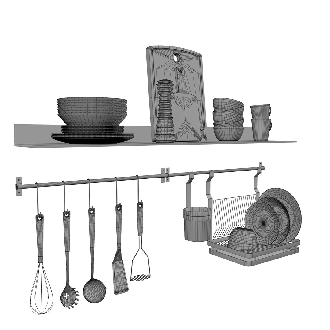 3d wall storage model