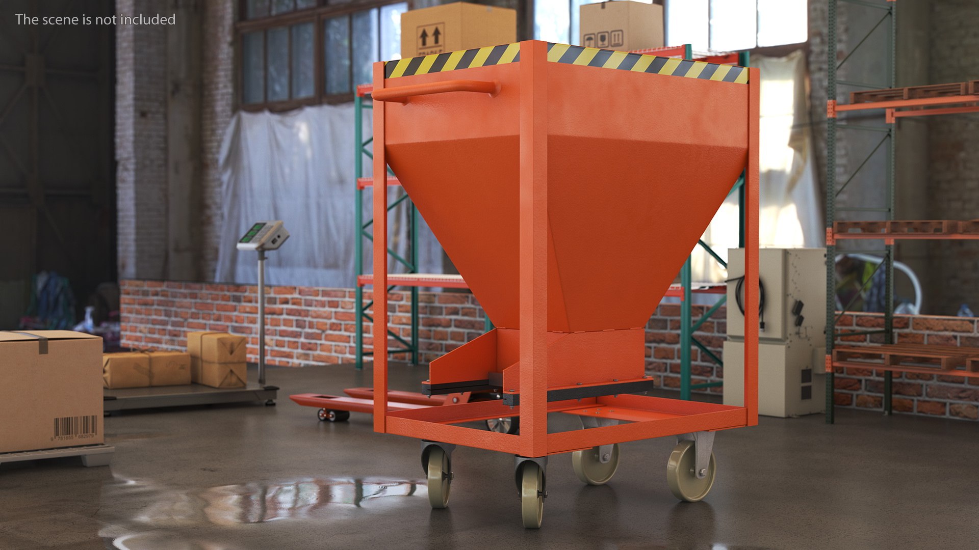 Silo Container with Slide Closure Orange model - TurboSquid 1759870
