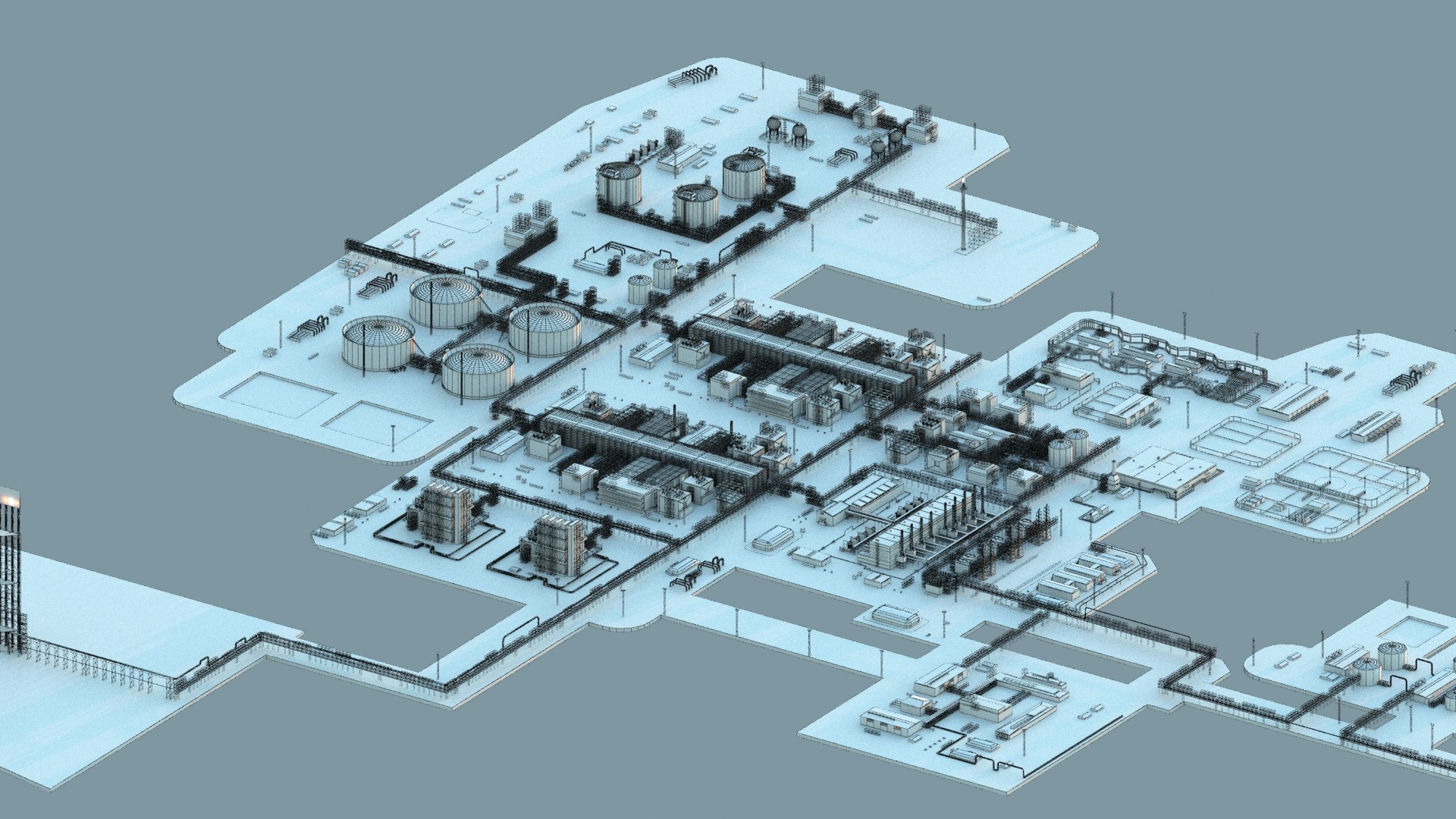 LNG Plant 3D - TurboSquid 1957624