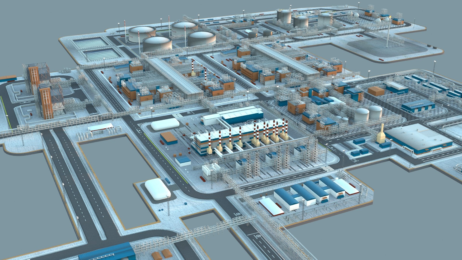LNG Plant 3D - TurboSquid 1957624