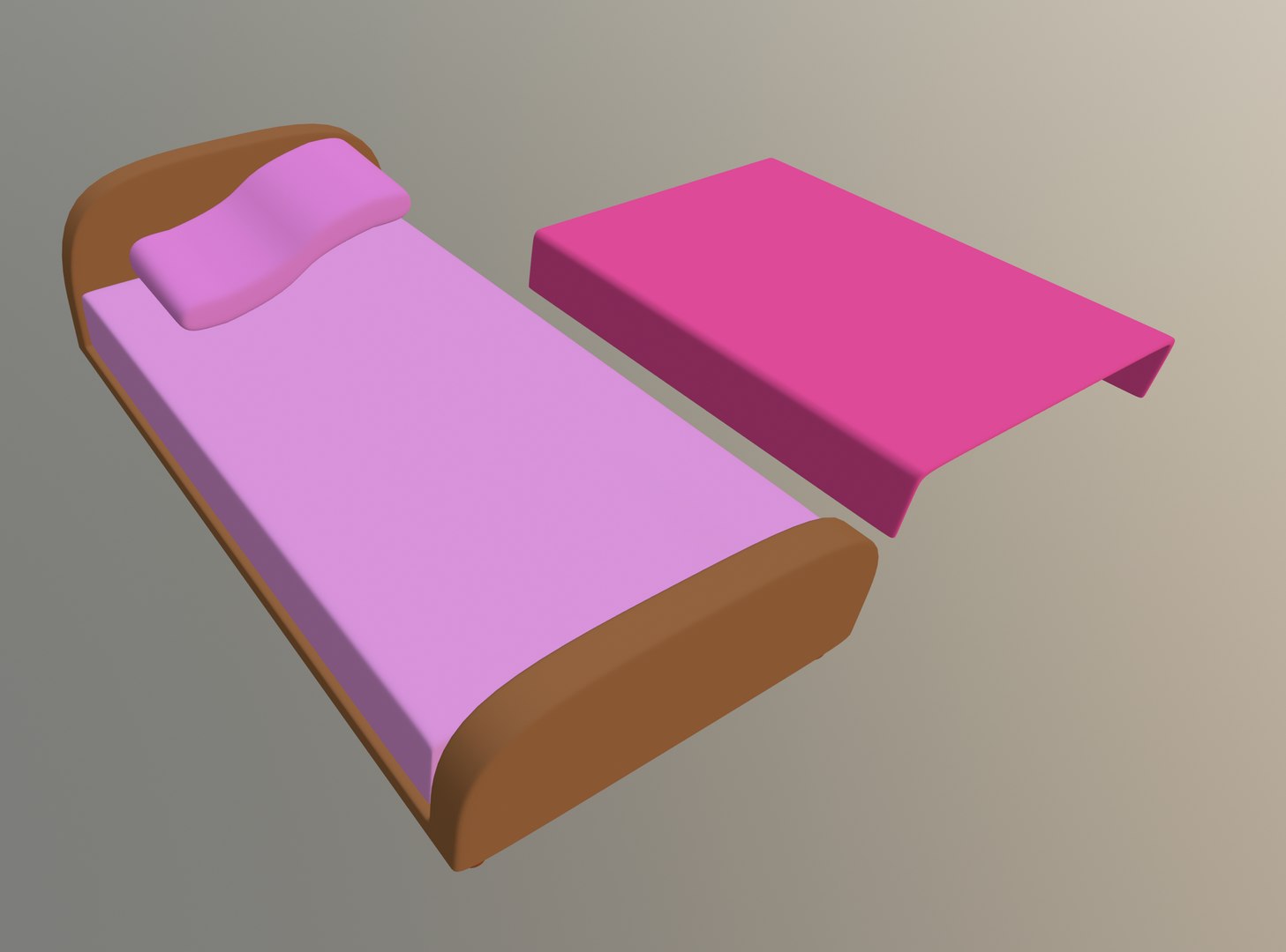 Bed Cartoon Toon Model - TurboSquid 1479080