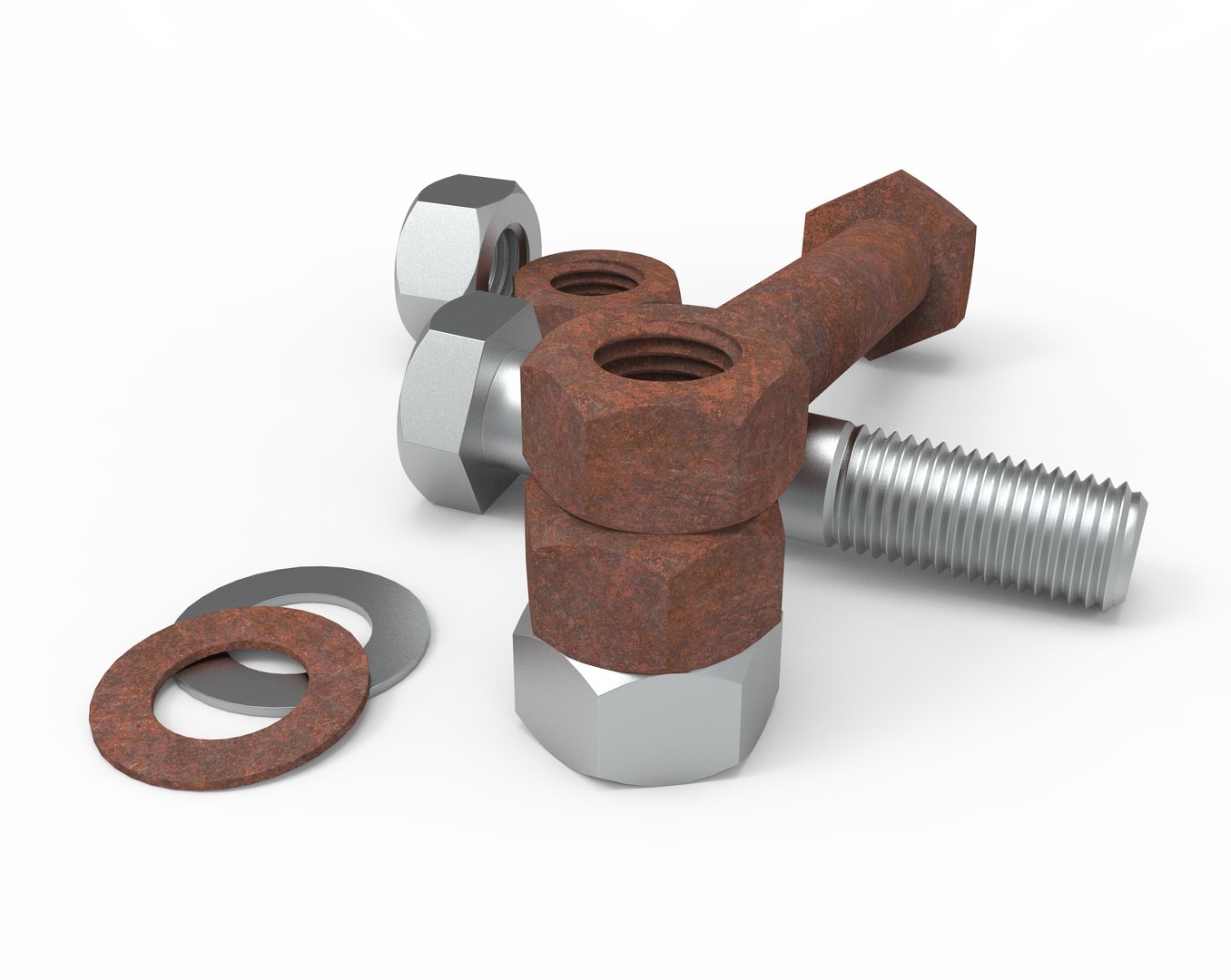 Nut Bolt Model - TurboSquid 1820223