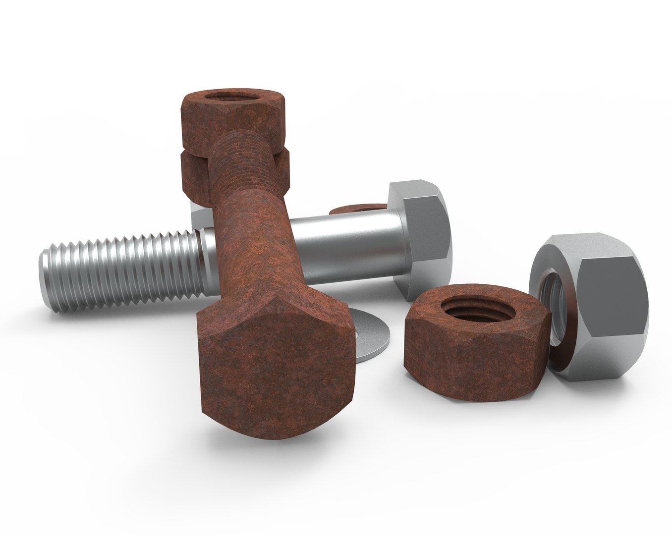 Nut Bolt Model - TurboSquid 1820223