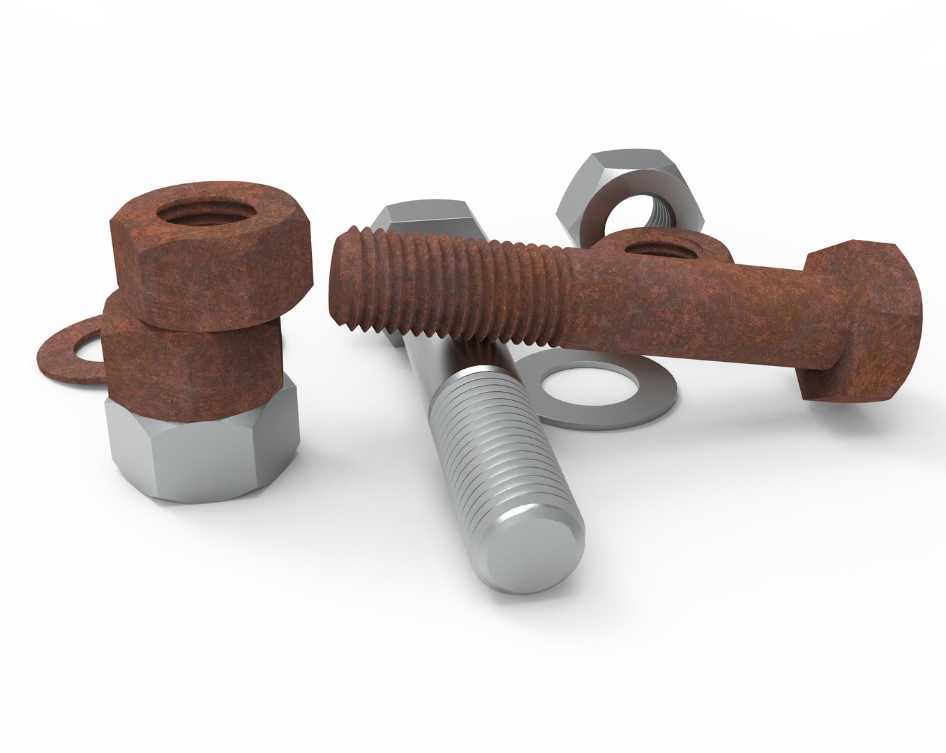 Nut Bolt Model - TurboSquid 1820223