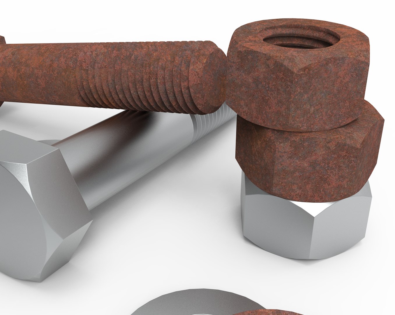 Nut Bolt Model - TurboSquid 1820223