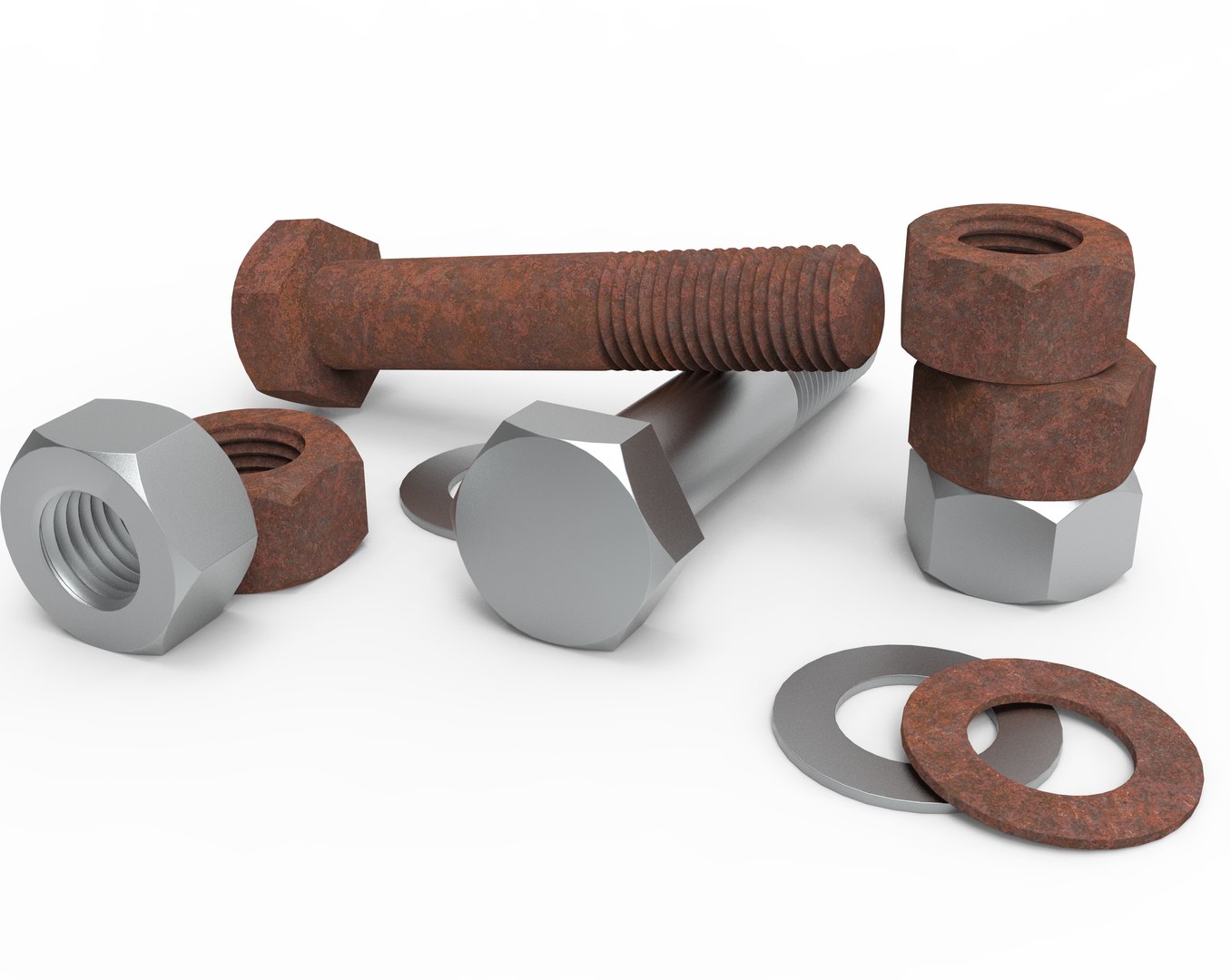 Nut Bolt Model - TurboSquid 1820223