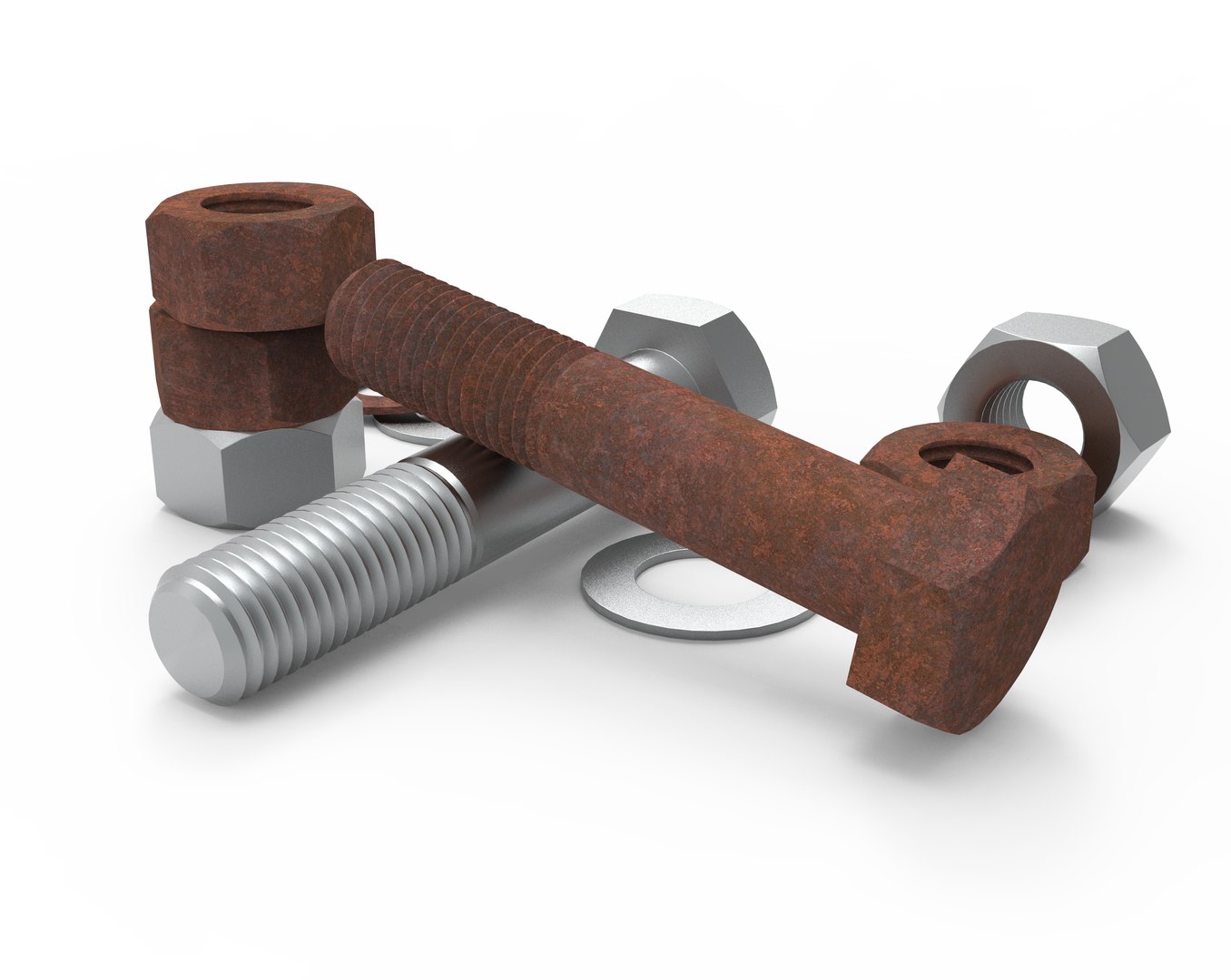 Nut Bolt Model - TurboSquid 1820223