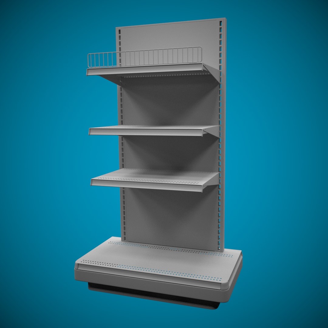 3D End Cap Shelves Shelf Model - TurboSquid 1419397