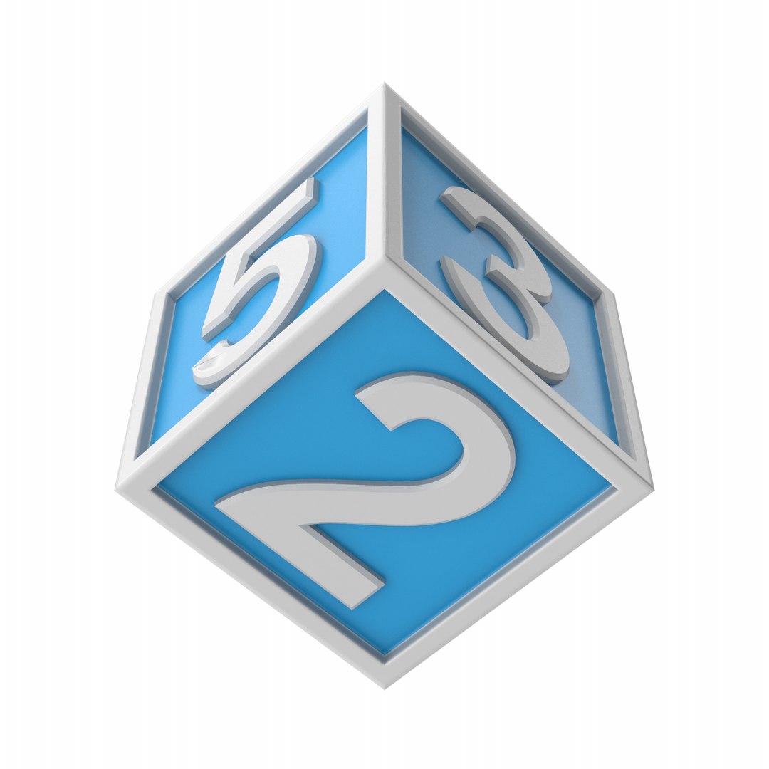 Number Cube 3D Model - TurboSquid 2241616