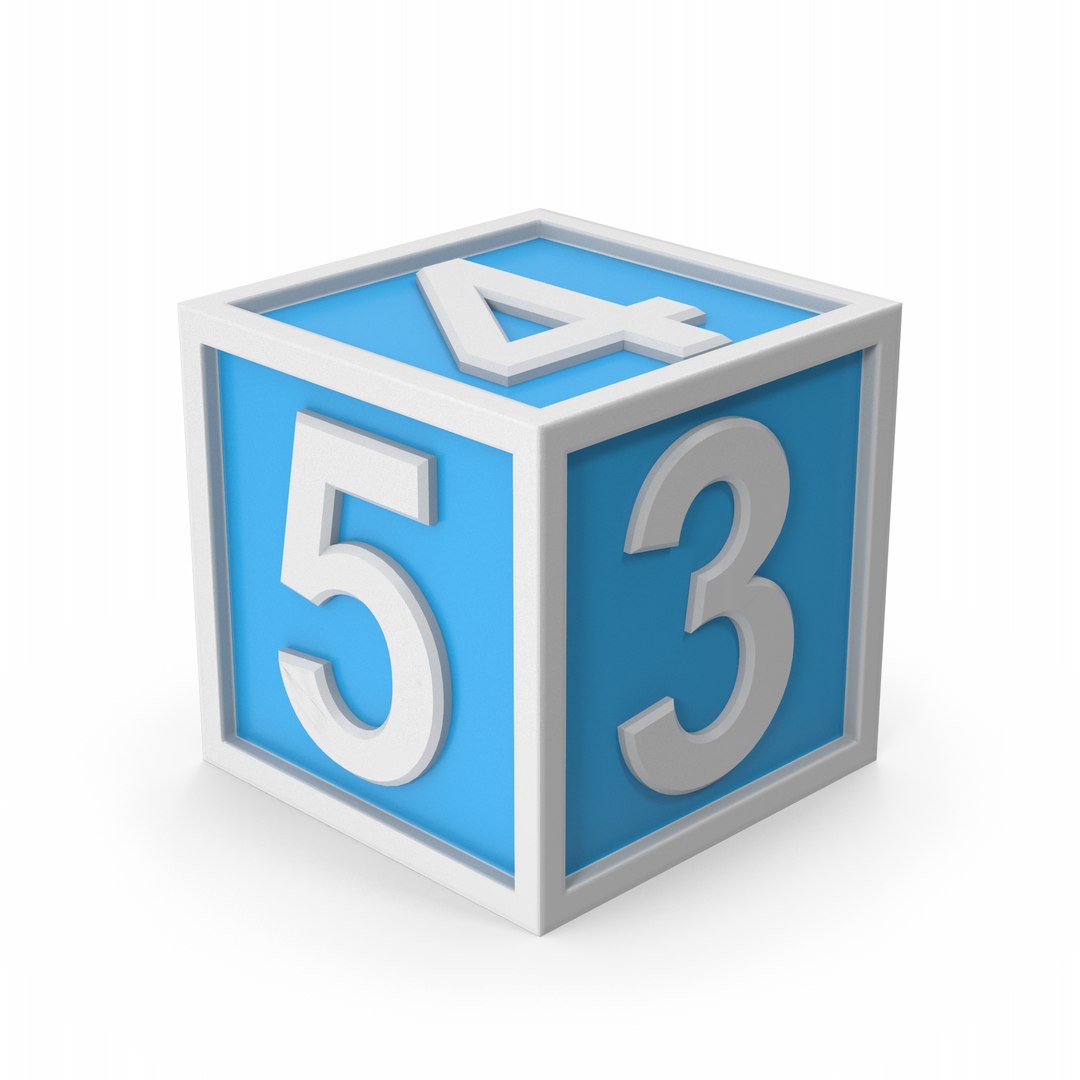 Number Cube 3D Model - TurboSquid 2241616