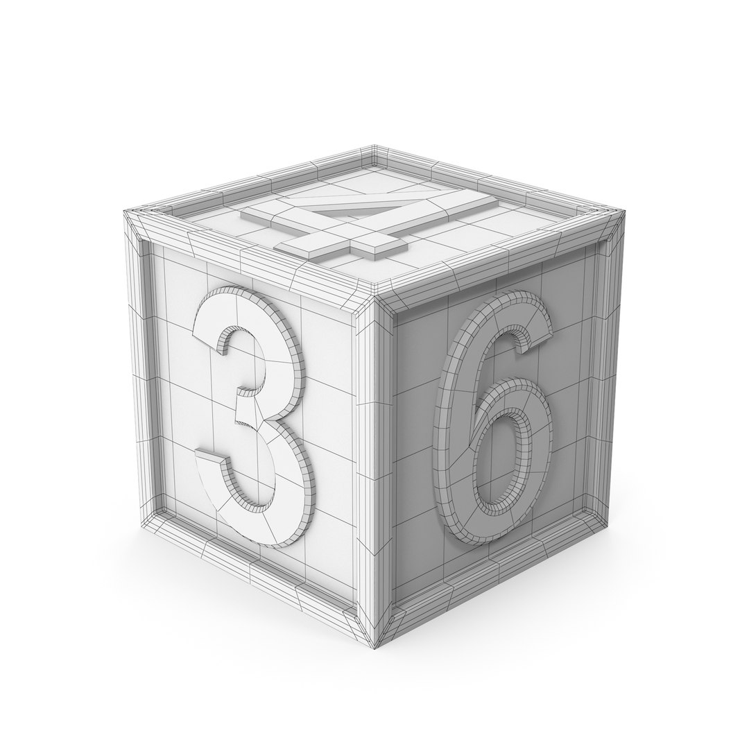 Number Cube 3D Model - TurboSquid 2241616