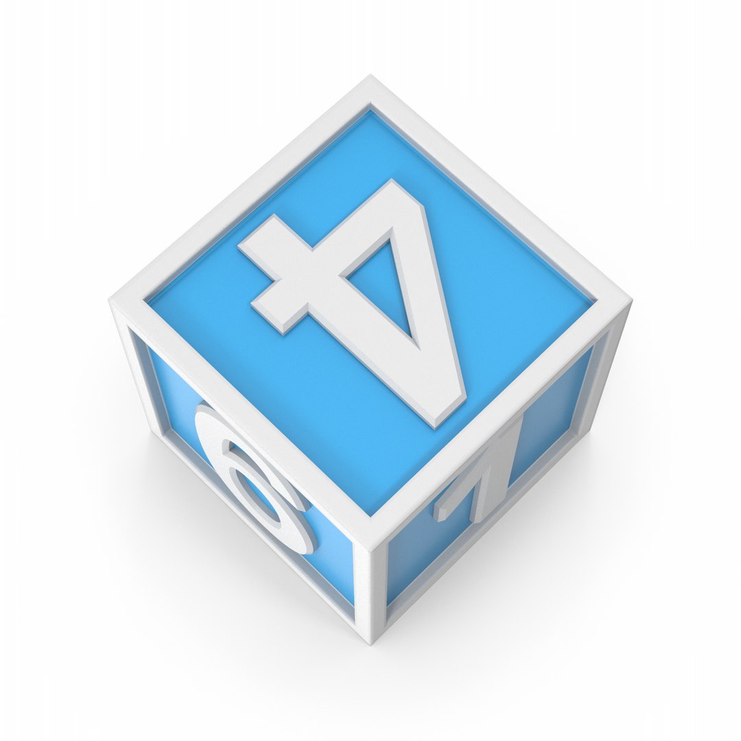 Number Cube 3D Model - TurboSquid 2241616