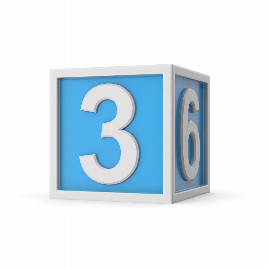 Number Cube 3D Model - TurboSquid 2241616