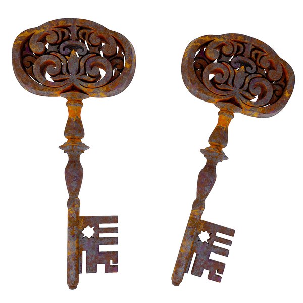 Antique vintage skeleton key 3d model3D模型 - TurboSquid 1986962